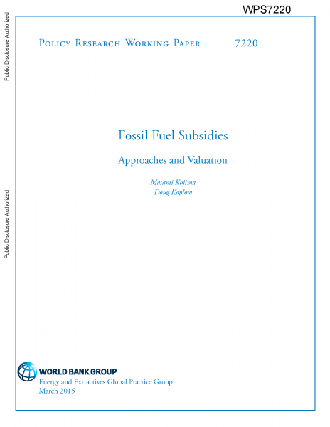 Earth Track co-authors World Bank working paper on fossil fuel subsidy measurement approaches ...